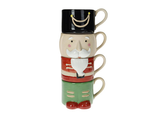 STACKABLE NUTCRACKER MUGS