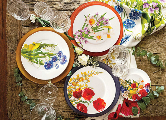 FIELD FLOWERS PLATES SET